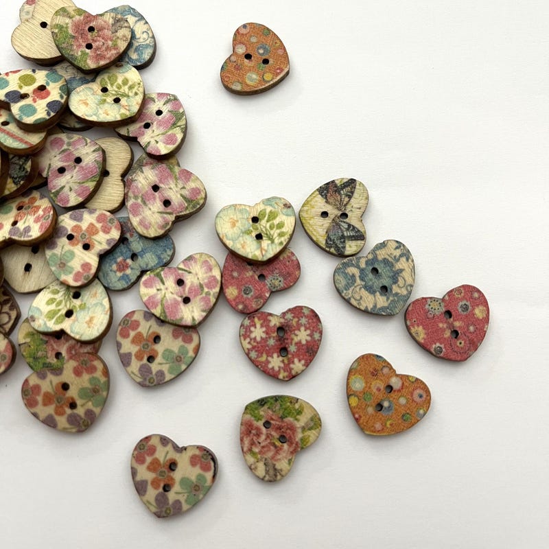 Small Wood Buttons - Etsy