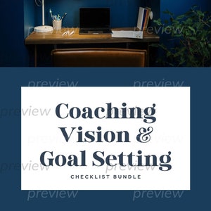 Printable Coaching Vision and Goal Setting Checklist Bundle Digital ...