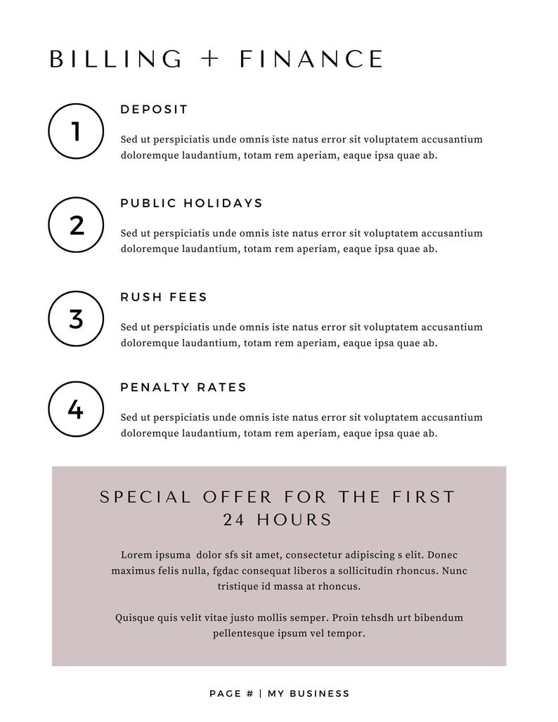 VA Business Proposal, Welcome Pack & Contract Bundle | Editable ...