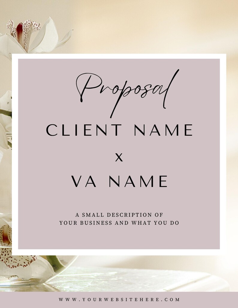 VA Business Proposal, Welcome Pack & Contract Bundle | Editable ...