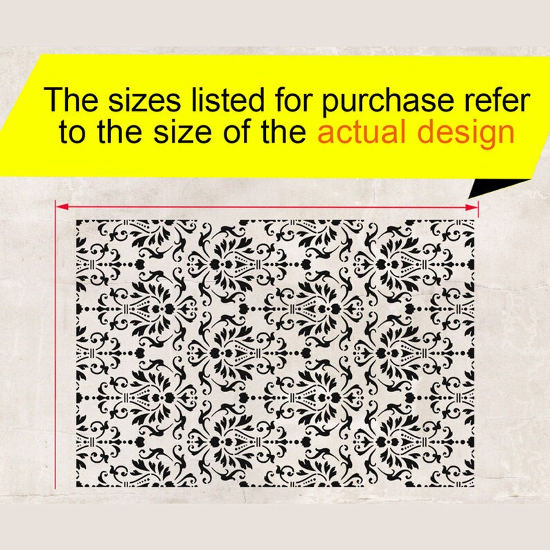 Baroque Pattern Stencil Reusable DIY Craft Big Mylar Stencil - Etsy