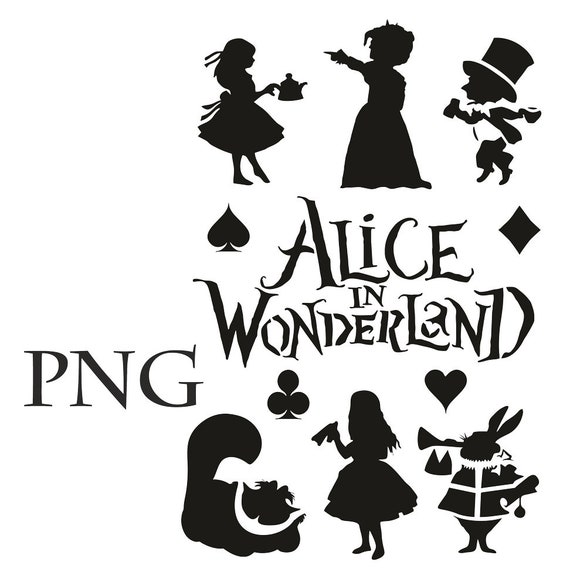 Alice In Wonderland Stencil