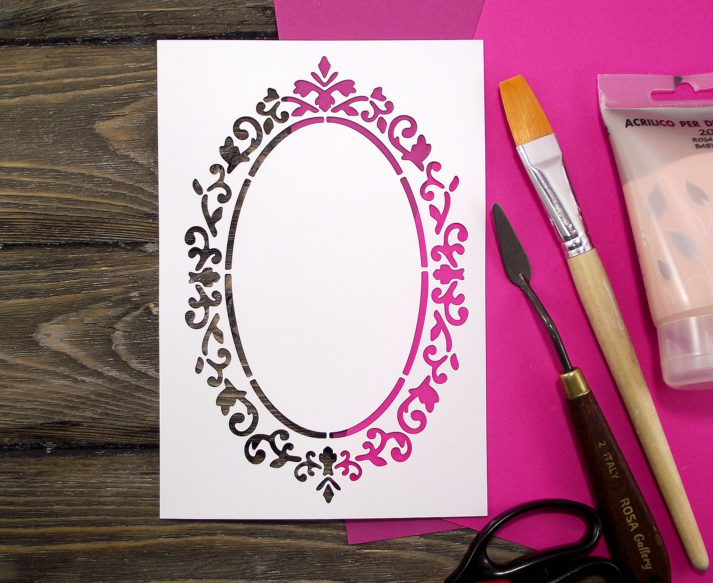 Oval Vintage Frame Stencil Reusable DIY Craft Mylar Stencil - Etsy