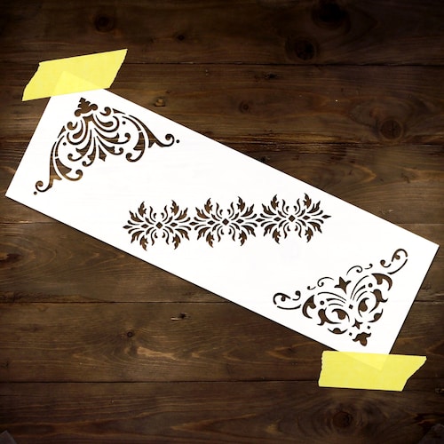 Delicate Border Stencil Reusable DIY Craft Mylar Stencil | Etsy