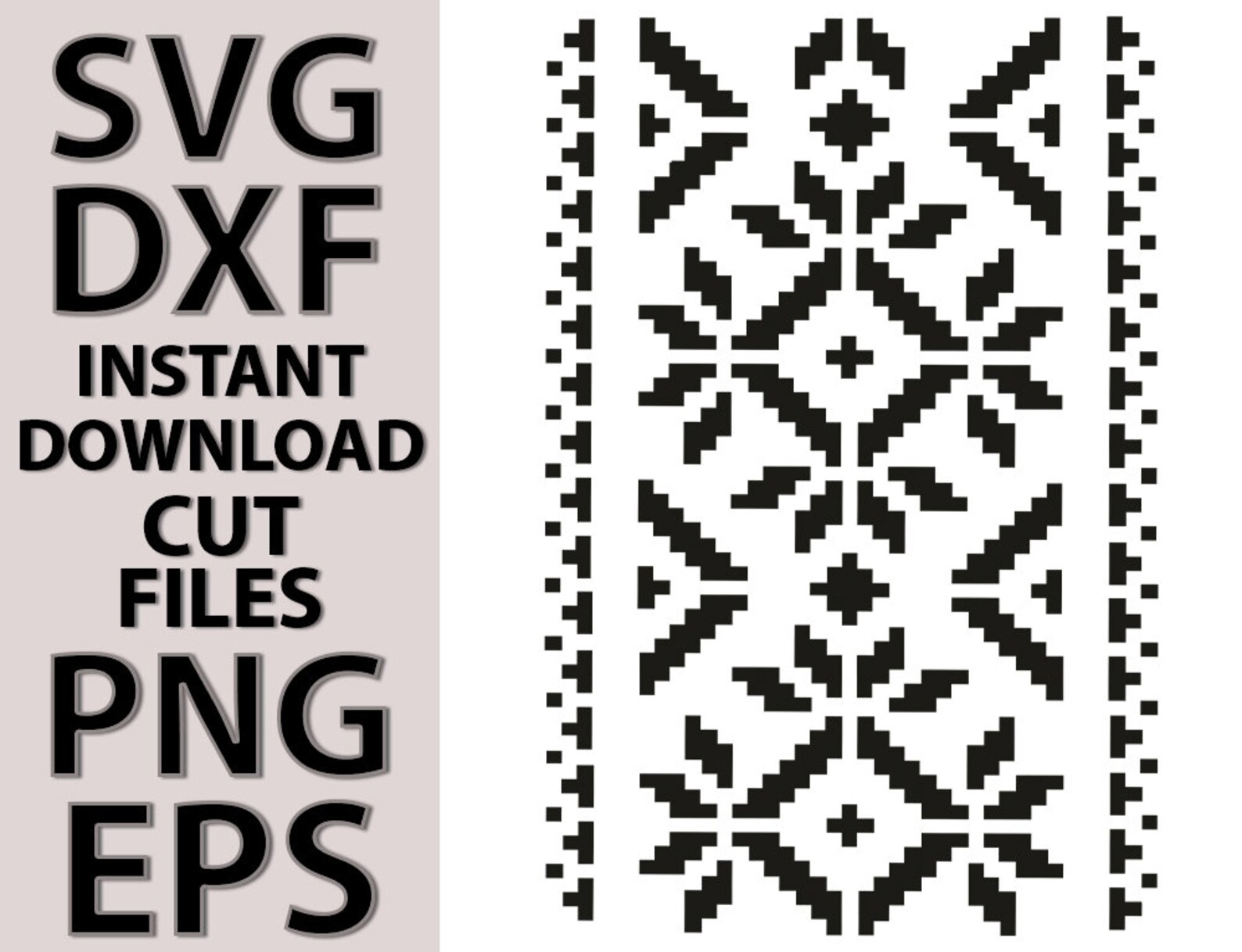 Ukrainian Vyshivanka Stencil Digital Template SVG DXF Eps Png File for ...