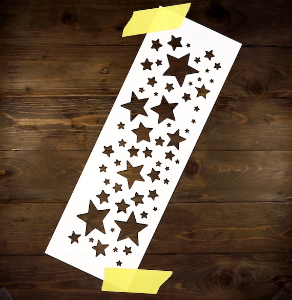 Stars Pattern Stencil Reusable DIY Craft Mylar Stencil Home & | Etsy