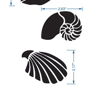 Sea shells Stencil Reusable DIY Craft Mylar Stencil nautical | Etsy