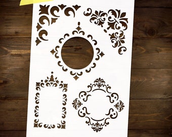 Floral Swirl Stencil Reusable DIY Craft Mylar Stencil for Paint ...