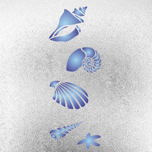 Sea Shells Stencil Reusable DIY Craft Mylar Stencil Beach Bathroom ...
