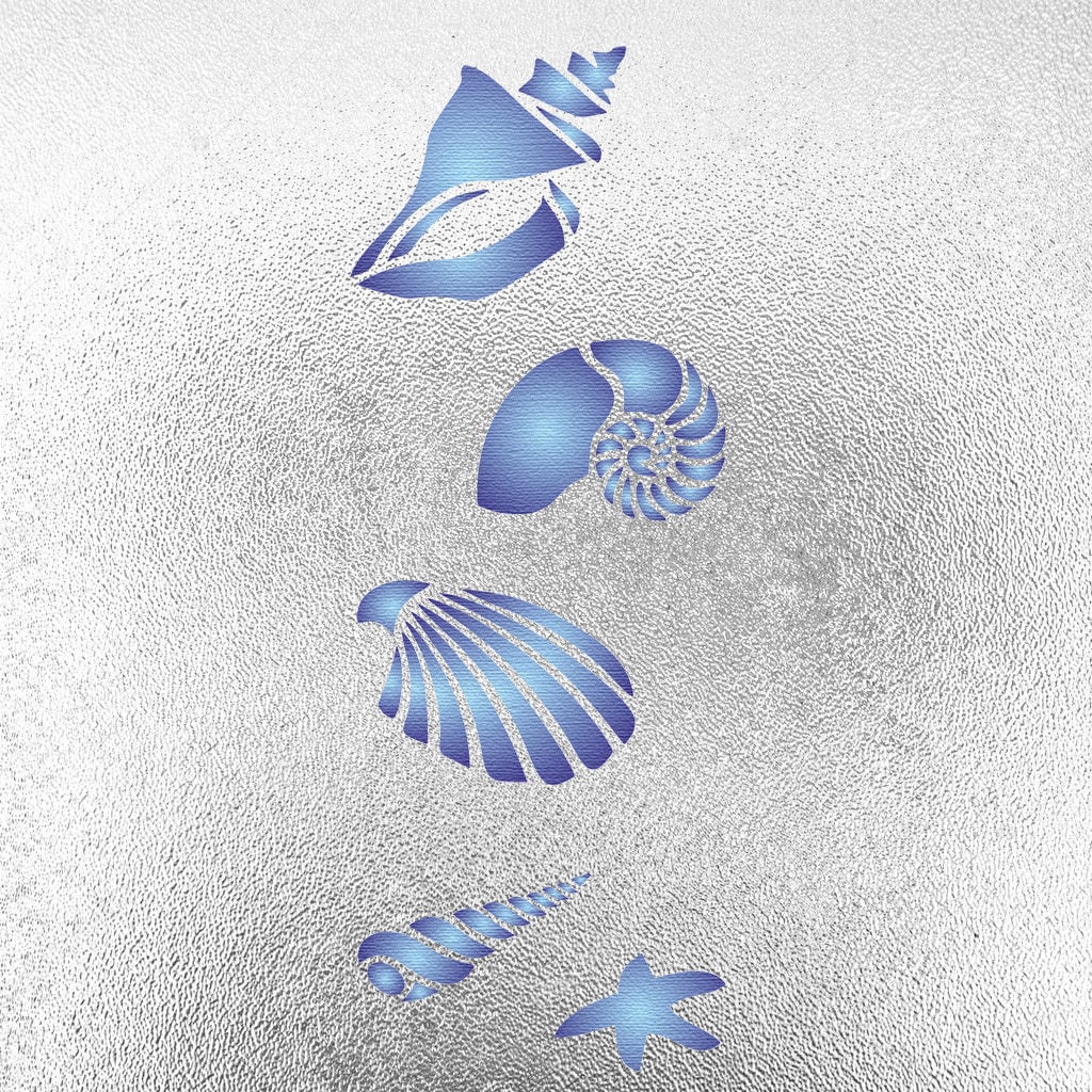 Sea shells Stencil Reusable DIY Craft Mylar Stencil nautical | Etsy