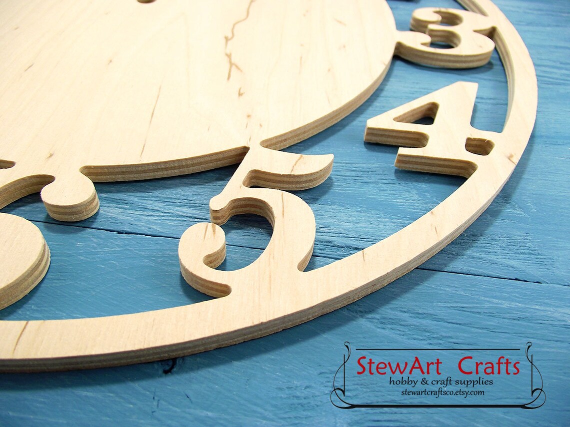 Wooden Round Clock Face 12 Unfinished Clock Face - Etsy