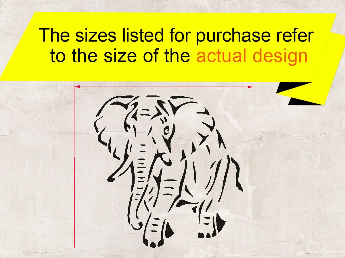 Elephant Stencil Reusable DIY Craft Mylar Stencil for Paint - Etsy