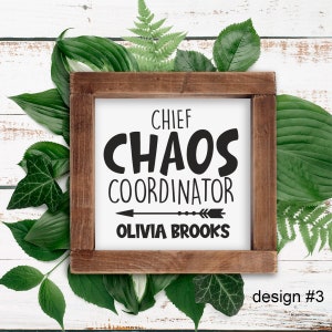 Custom Sign Chaos Coordinator Cubicle Decor Funny Office Sign ...