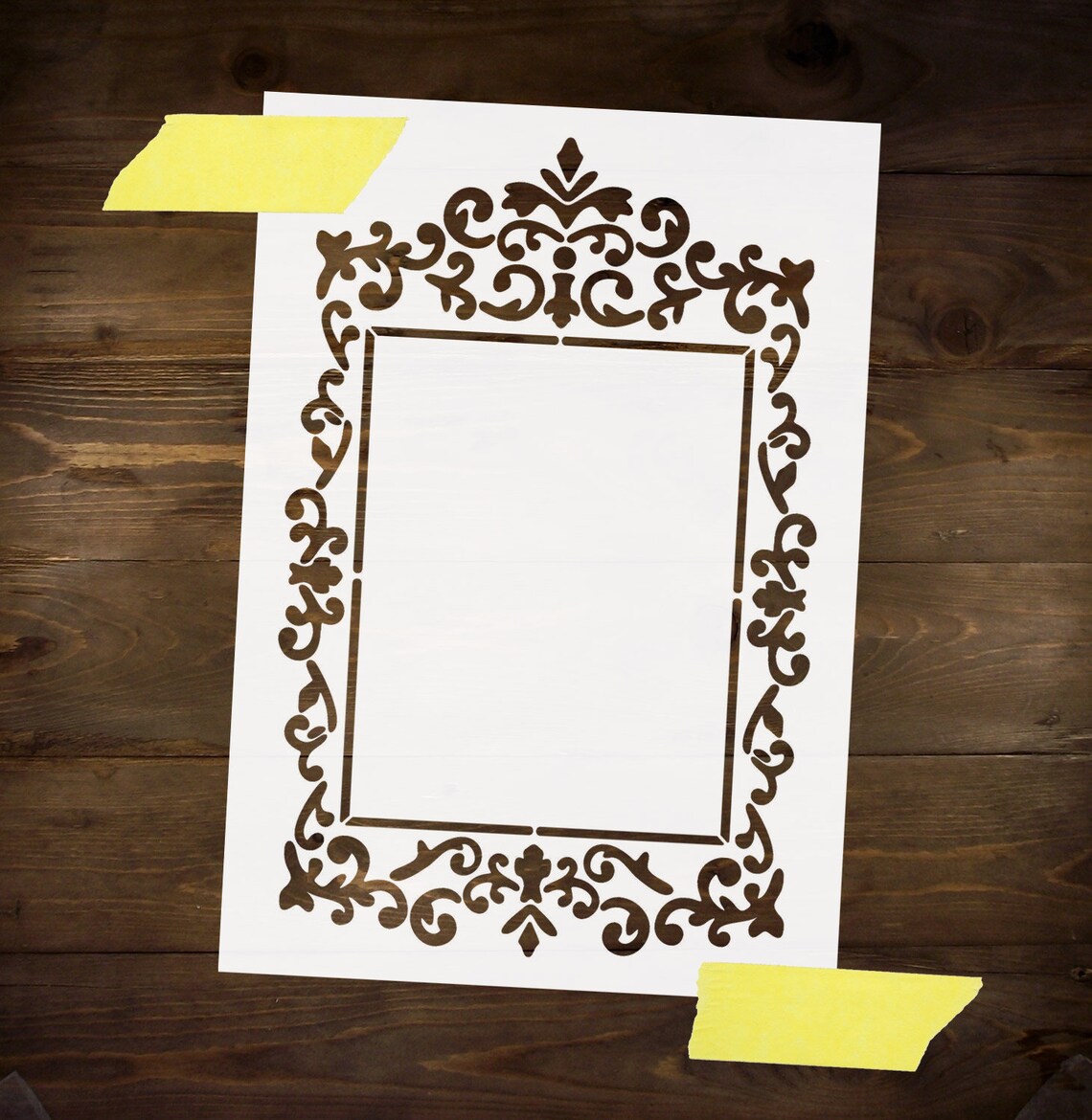 Vintage Frame Stencil Reusable DIY Craft Mylar Stencil for - Etsy