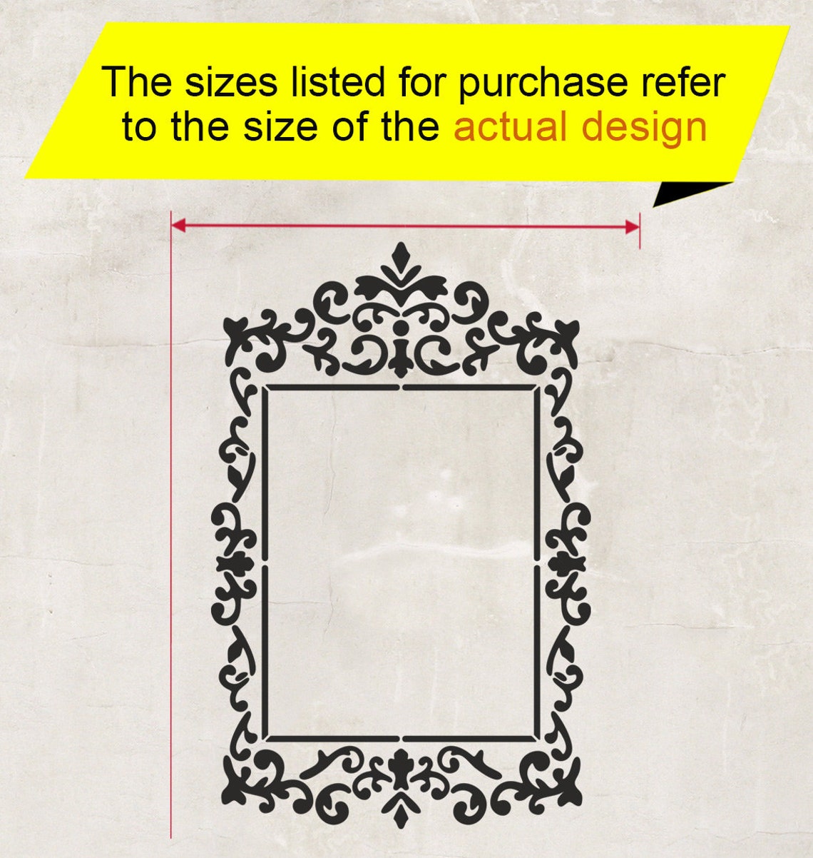 Vintage Frame Stencil Reusable DIY Craft Mylar Stencil for - Etsy