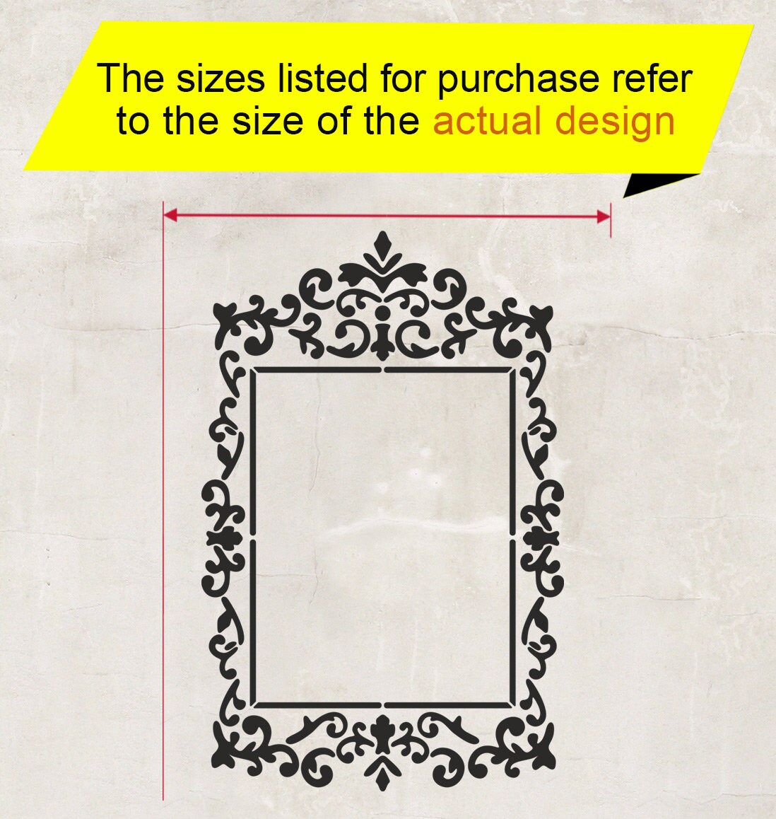 Vintage Frame Stencil Reusable DIY Craft Mylar Stencil for Paint ...