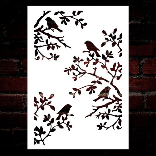 Floral Borders Stencil Reusable DIY Craft Mylar Stencil Home - Etsy