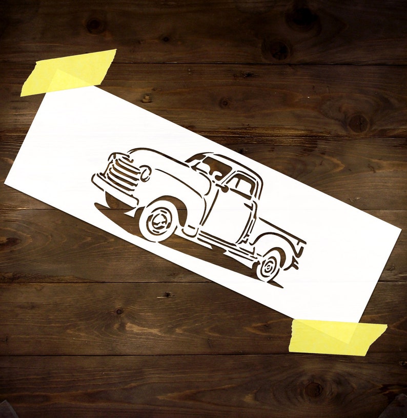 Old Car Retro Pickup Stencil Reusable DIY Craft Mylar Stencil - Etsy