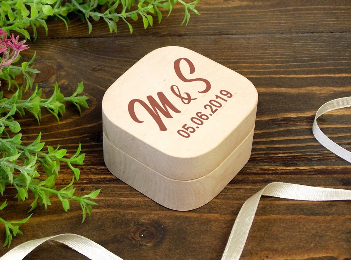 Proposal ring box Tiny gift box Wooden Engagement Ring Box | Etsy