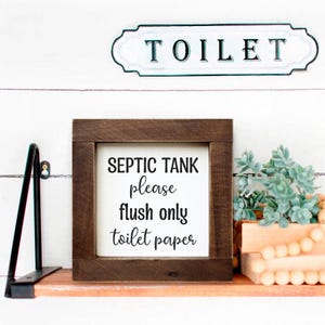 Airbnb Sign Flush Only Toilet Paper Septic Tank Bathroom Sign Guest ...