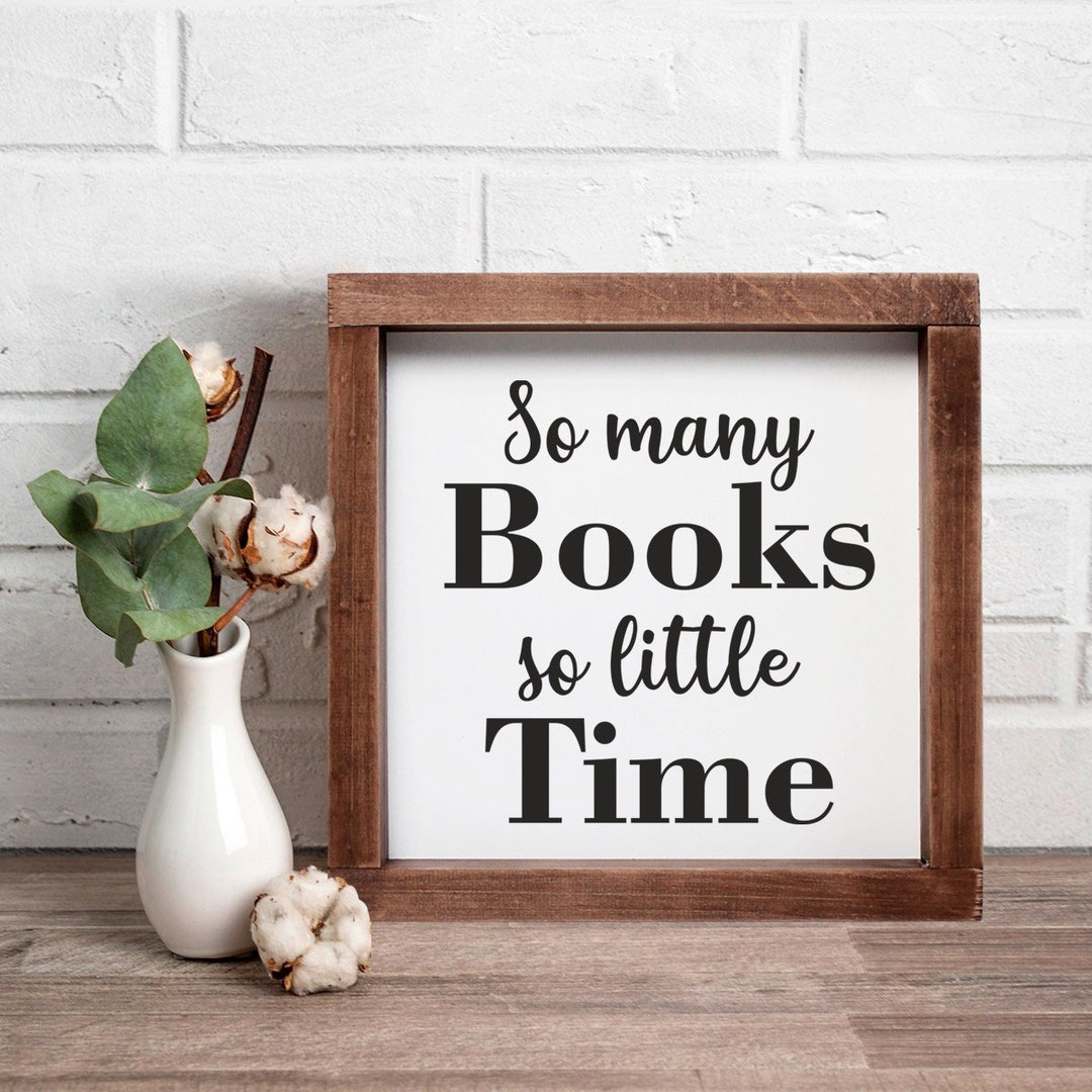 Buch Nook So handmade BOOKS so little TIME Holzschild Bücherregal Dekor ...