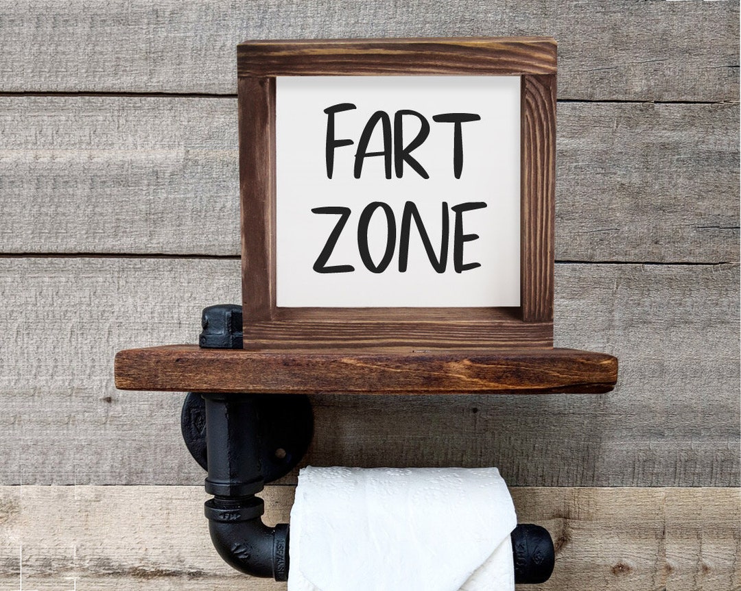 Fart Zone Funny Bathroom Sign Restroom Sign Powder Room Housewarming ...
