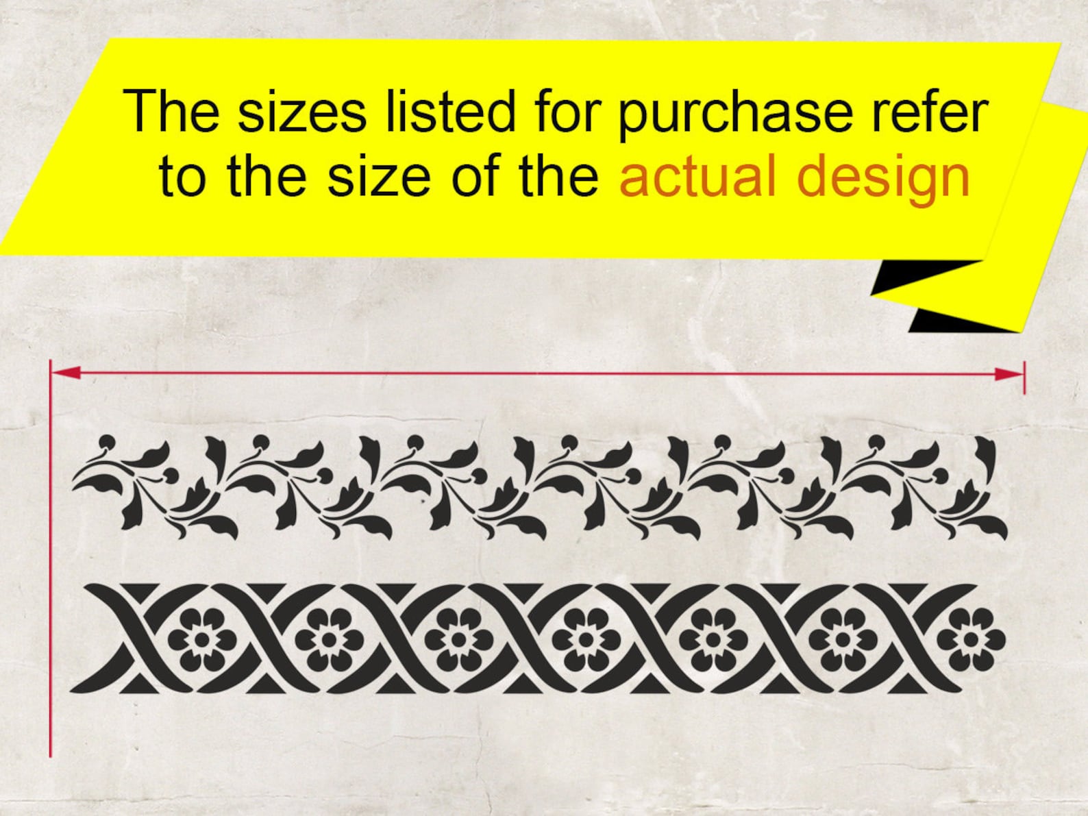 Floral Borders Stencil Reusable DIY Craft Mylar Stencil Home - Etsy