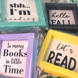 Book Nook Sign the Books is Always Better Wooden Sign Reading - Etsy