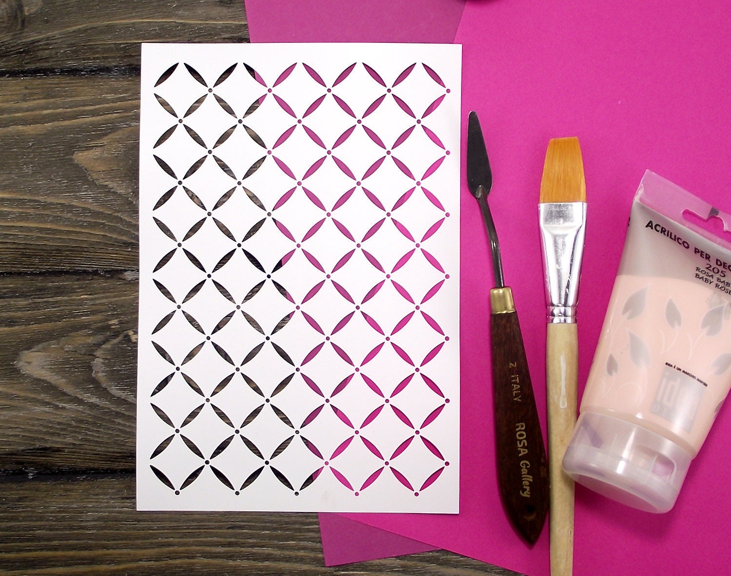 Mesh Pattern Stencil Reusable DIY Craft Mylar Stencil for - Etsy