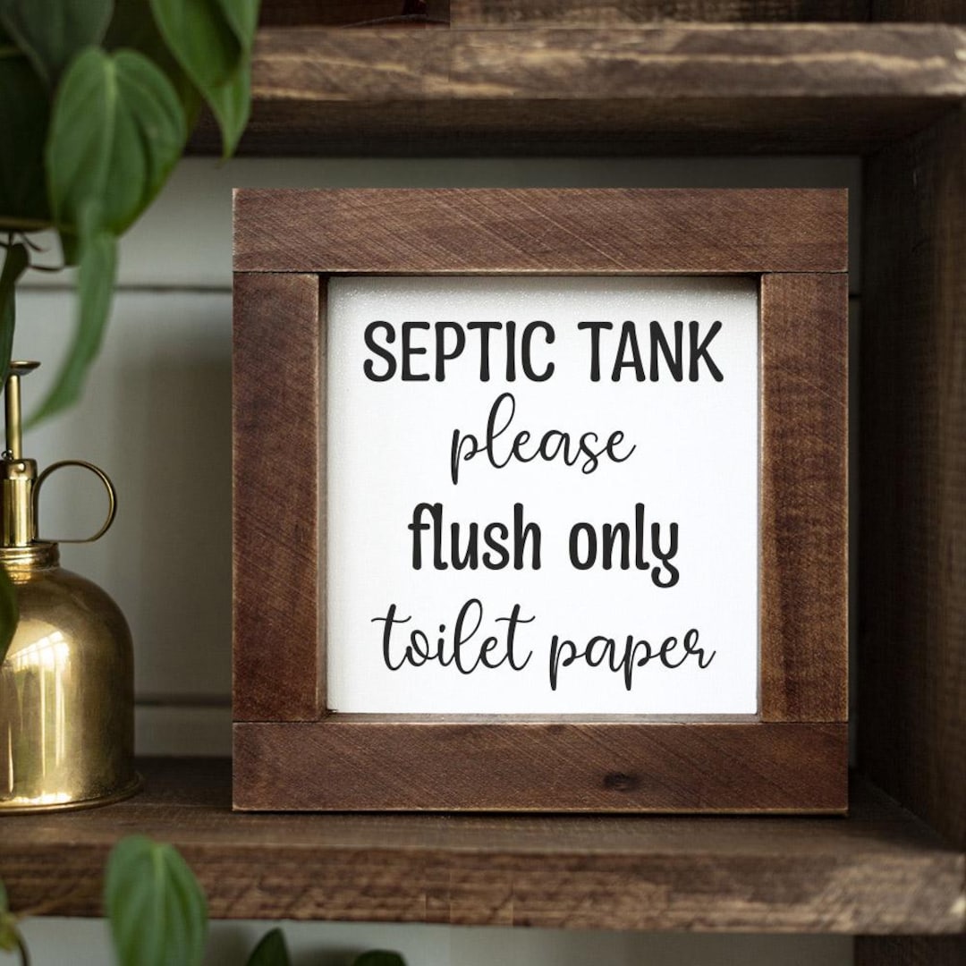 Airbnb Sign Flush Only Toilet Paper Septic Tank Bathroom Sign Guest ...