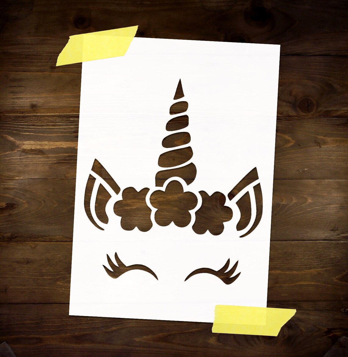 Unicorn Head Stencil Reusable DIY Craft Mylar Stencil Home - Etsy