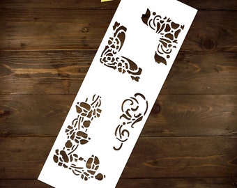 Floral Borders & Corners Stencil Reusable DIY Craft Mylar | Etsy