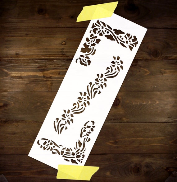 Floral Borders & Corners Stencil Reusable DIY Craft Mylar | Etsy