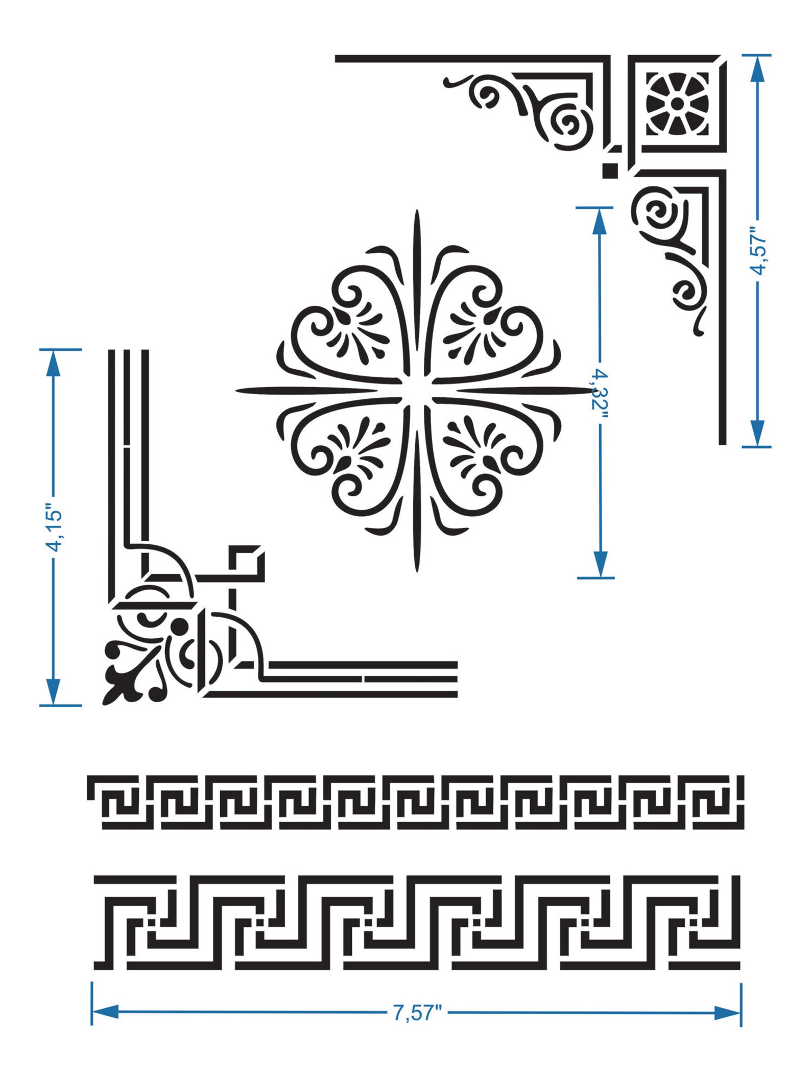 Greek Hellenic Border Stencil Reusable DIY Craft Mylar Big - Etsy