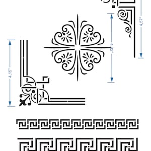 Greek Hellenic Border Stencil Reusable DIY Craft Mylar Big - Etsy