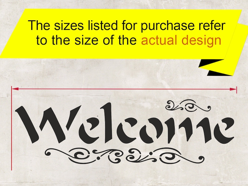 Welcome Sign Stencil Reusable DIY Craft Mylar Stencil Home - Etsy