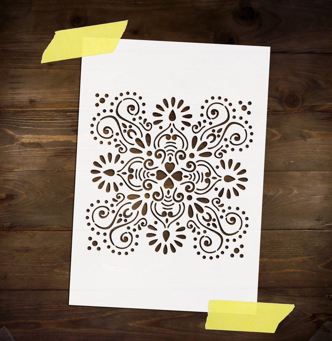 Square Pattern Stencil Reusable DIY Craft Mylar Stencil for Paint Home ...