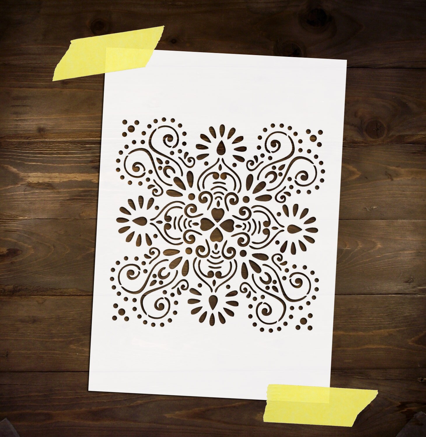 Square Pattern Stencil Reusable DIY Craft Mylar Stencil | Etsy