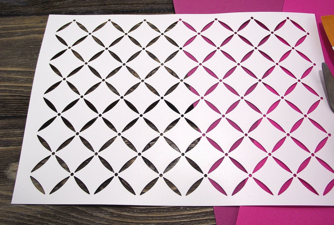 Mesh Pattern Stencil Reusable DIY Craft Mylar Stencil for - Etsy