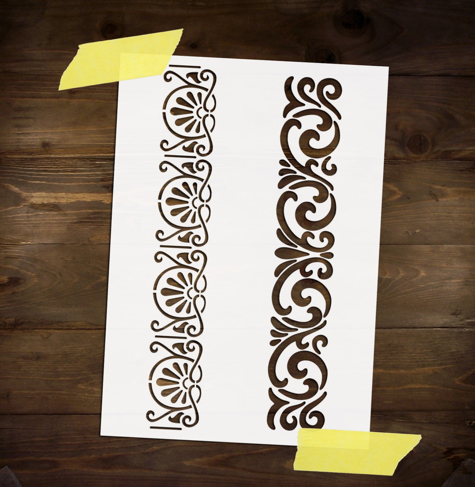 Floral Borders Stencil Reusable DIY Mylar Stencil for Paint - Etsy