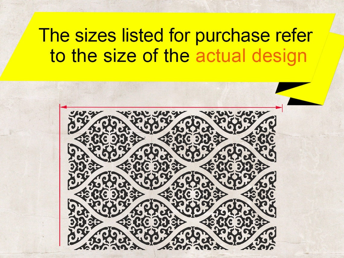 Arabesque Ornamentarabic Oriental Moroccan Pattern Stencil - Etsy