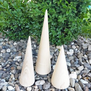 Big Wooden Cones 5, 6, 8, Wooden Ring Cones, Craft Cones, Woodworking ...