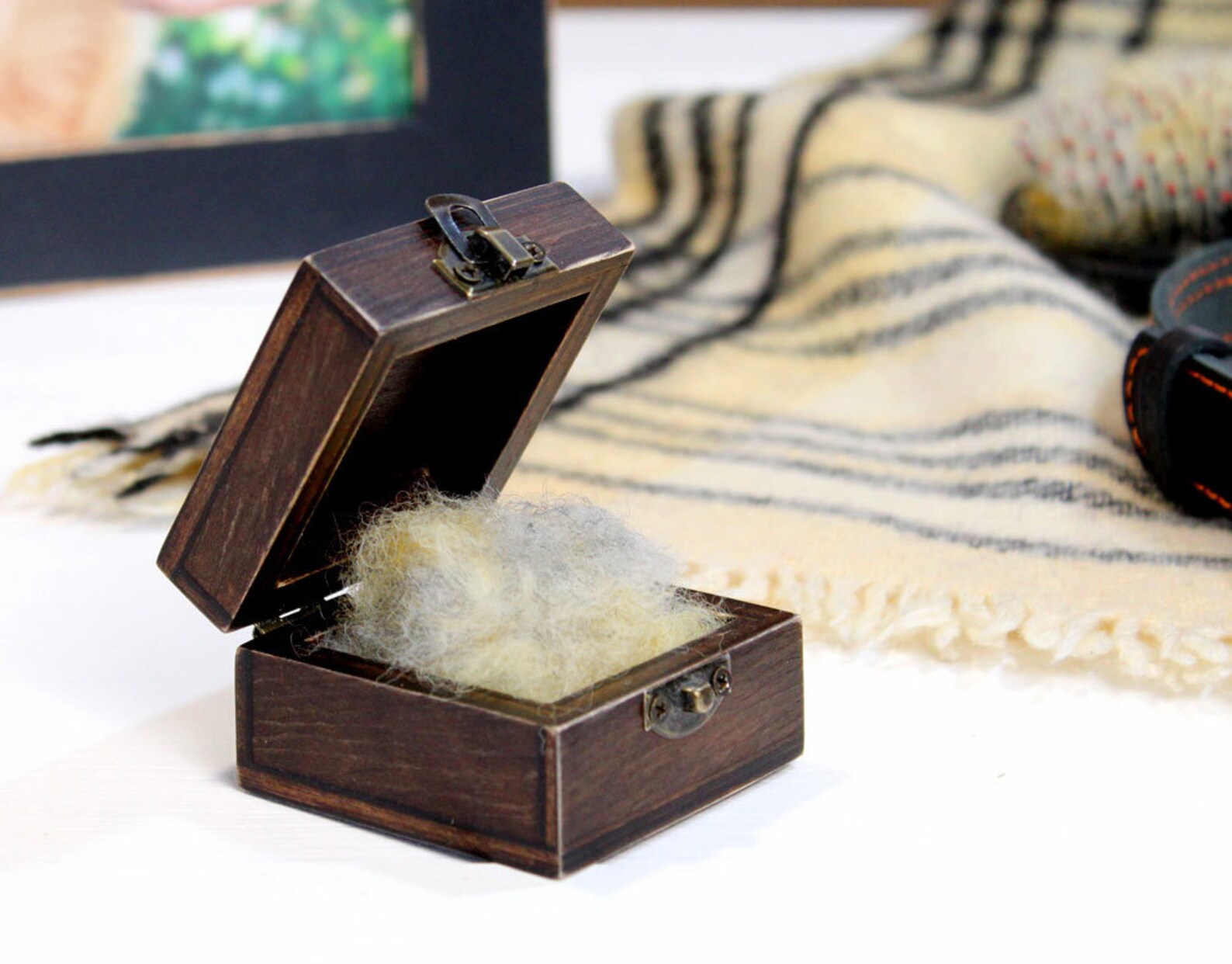 Personalised Pet Memorial gift Pet Fur Keepsake Box Pet Loss | Etsy