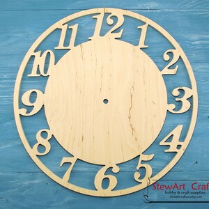 Wooden Round Clock Face 12, Unfinished Clock Face, Wooden Blank Clock ...