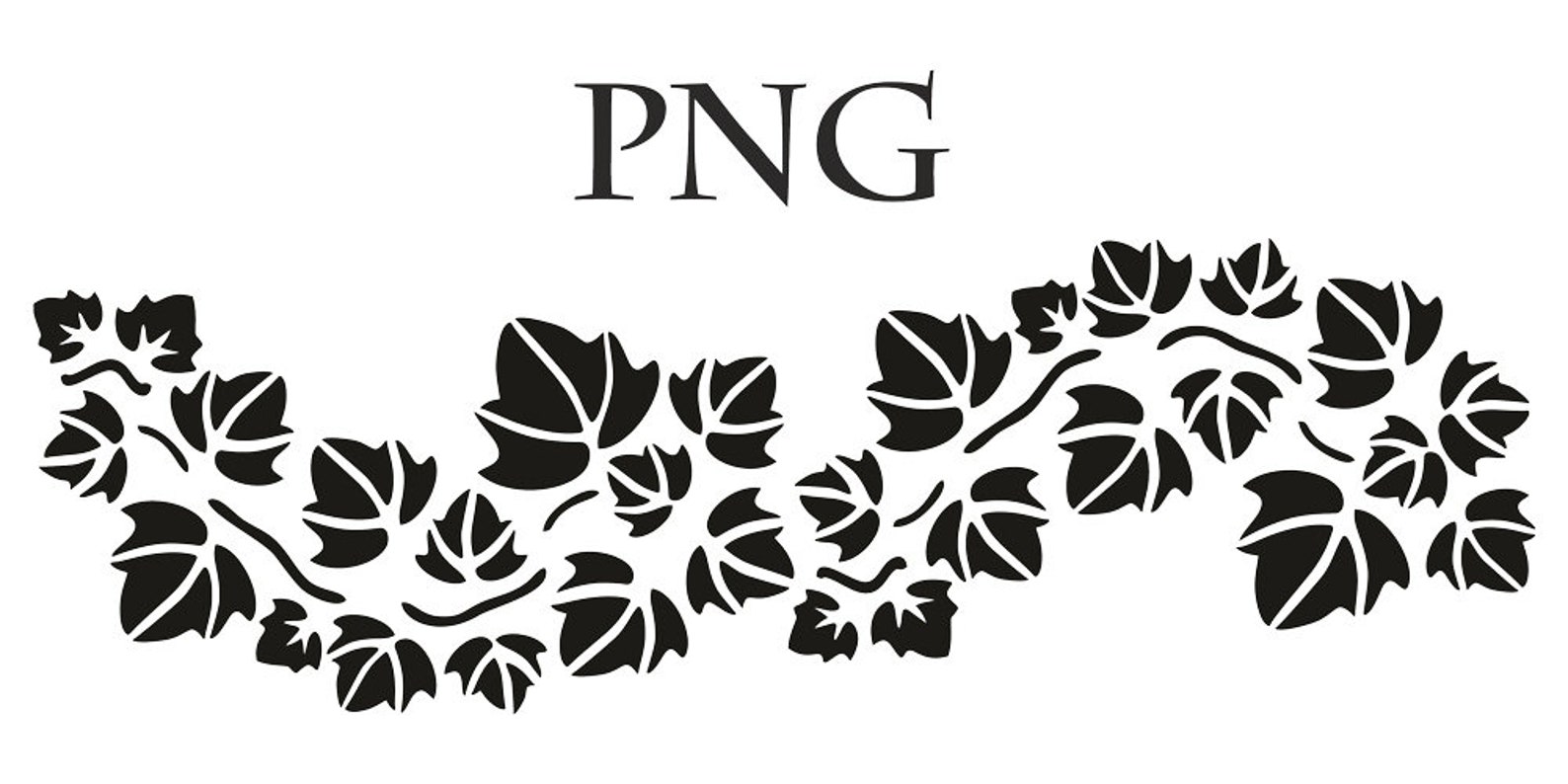 Ivy Border Digital Stencil Template SVG DXF EPS Png Files for - Etsy Canada