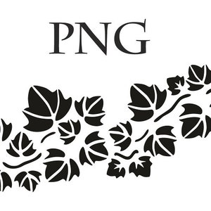 Ivy Border Digital Stencil Template SVG DXF EPS Png Files for ...