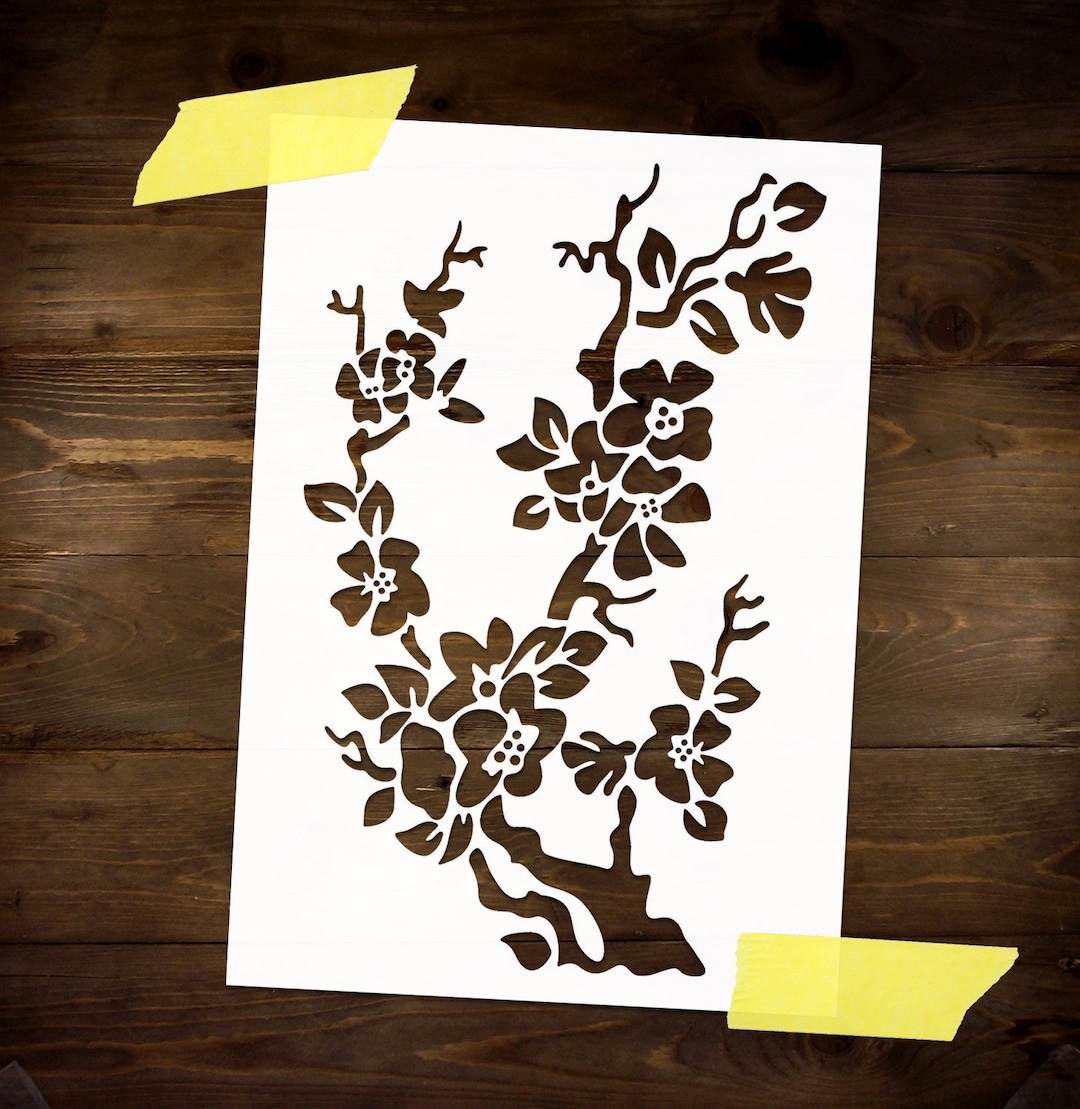 Apple Tree Blooming Stencil Reusable DIY Craft Mylar Stencil for Paint ...