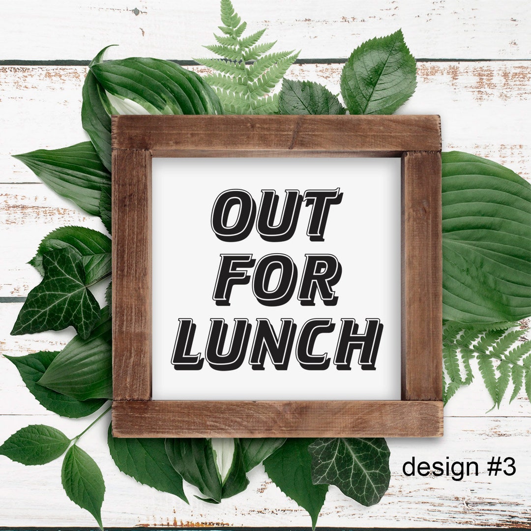 Coworker Gift Out for Lunch Desk Sign Reception Sign Secretary Gift ...