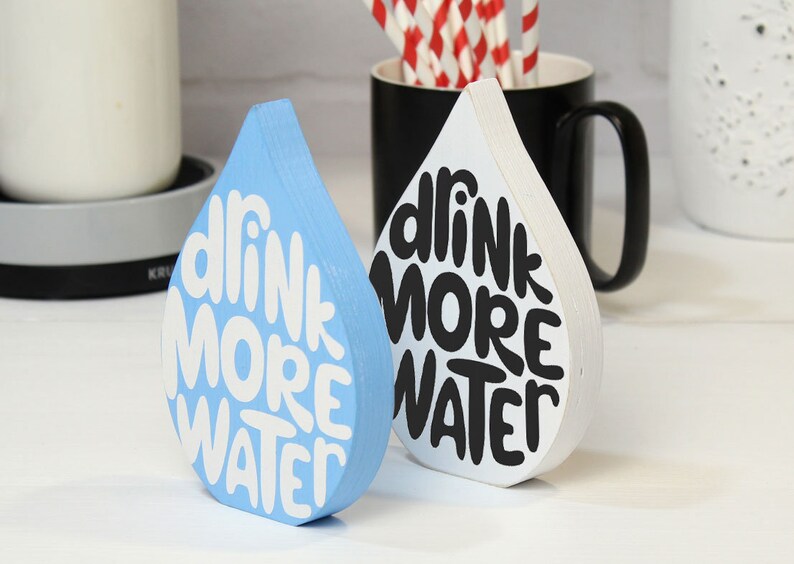 Coffee Bar Sign Drink More Water Kitchen Sign Weight Lose - Etsy