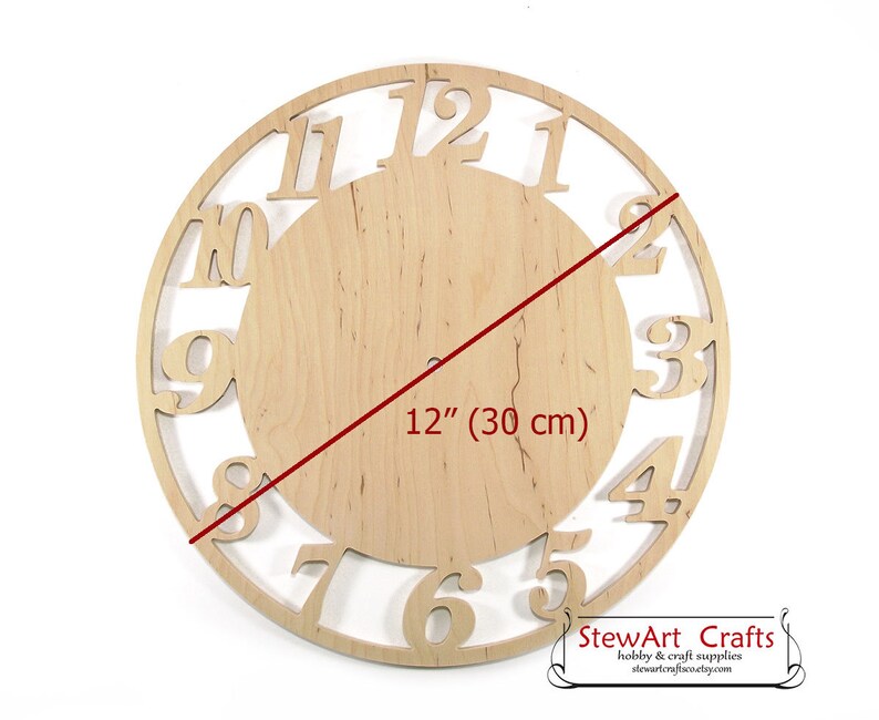 Wooden Round Clock Face 12 Unfinished Clock Face - Etsy